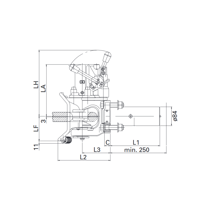 Crochet d'attelage Rockinger RO*50 BNA 68mm - Ambert Bennes