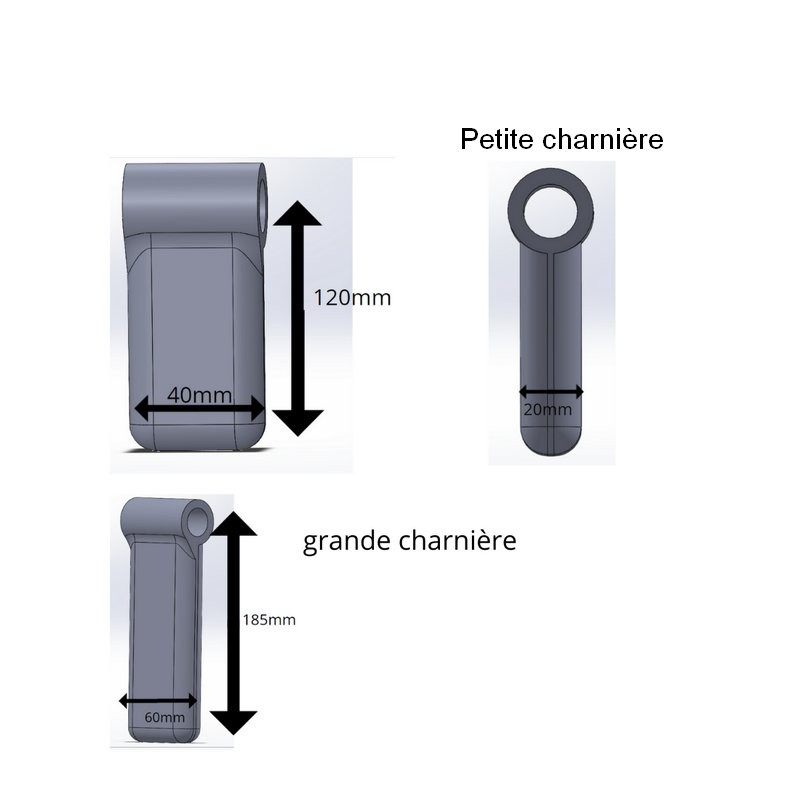 Charnière de porte 3 points